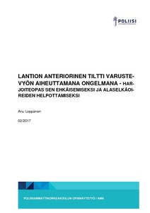 Lantion anteriorinen tiltti varustevyön aiheuttamana ongelmana ...
