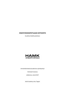 Ensipsykoosipotilaan kotihoito : Kuvaileva kirjallisuuskatsaus