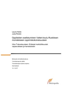 Oppilaiden osallistuminen Valteri-koulu Ruskiksen monialaiseen ...