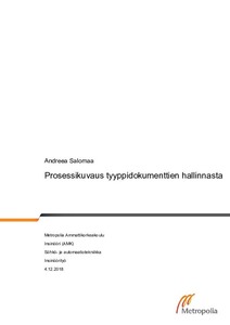 Prosessikuvaus tyyppidokumenttien hallinnasta