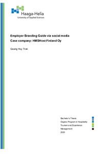 Employer branding guide via Social media. Case company: HMSHost Finland Oy