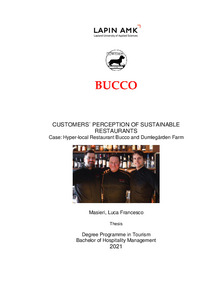 CUSTOMERS´ PERCEPTION OF SUSTAINABLE RESTAURANTS Case: Hyper-local ...