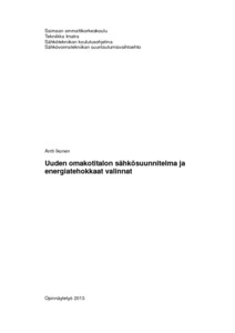 Uuden omakotitalon sähkösuunnitelma ja energiatehokkaat valinnat - Theseus