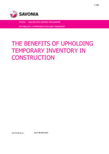 The Benefits of Upholding Temporary Inventory in Construction - Theseus
