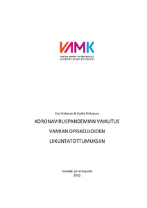 Koronaviruspandemian vaikutus Vamian opiskelijoiden ...