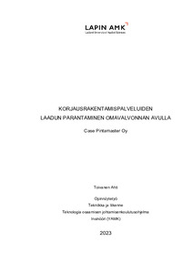 Korjausrakentamispalveluiden laadun parantaminen omavalvonnan avulla ...