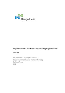Digitalization in the Construction Industry-The pledge of survival ...