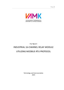 Industrial 16-channel relay module utilizing Modbus RTU protocol - Theseus