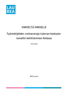 Ihmiseltä ihmiselle : työntekijöiden voimavaroja tukevan ...