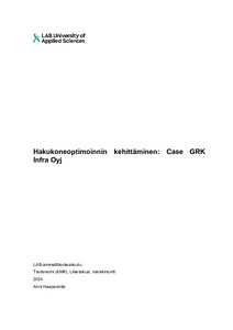 Hakukoneoptimoinnin kehittäminen : case GRK Infra Oyj - Theseus