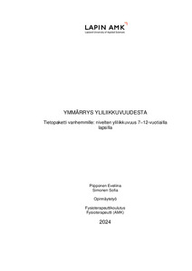Ymmärrys yliliikkuvuudesta : tietopaketti vanhemmille: nivelten ...
