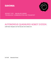 Autonomous Quadruped Robot System: Lidar Sensor Navigation And Task Execution With A Robotic Arm ...